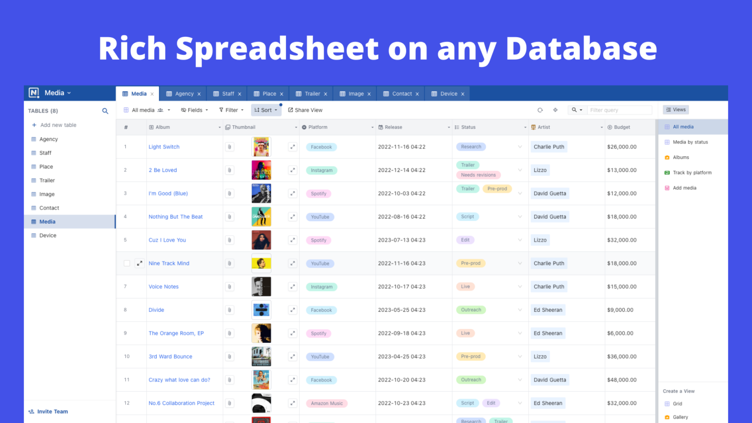 NocoDB: connect with MySQL Database as a spreadsheet – Abhinav's Blog